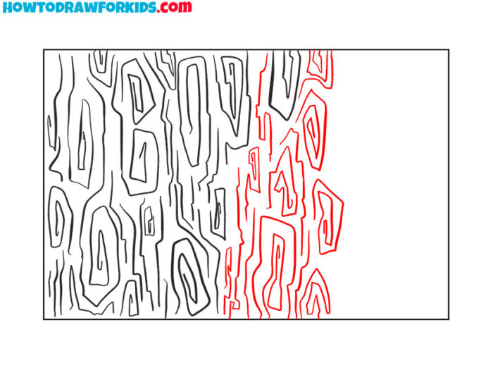 How to Draw Tree Bark - Easy Drawing Tutorial For Kids