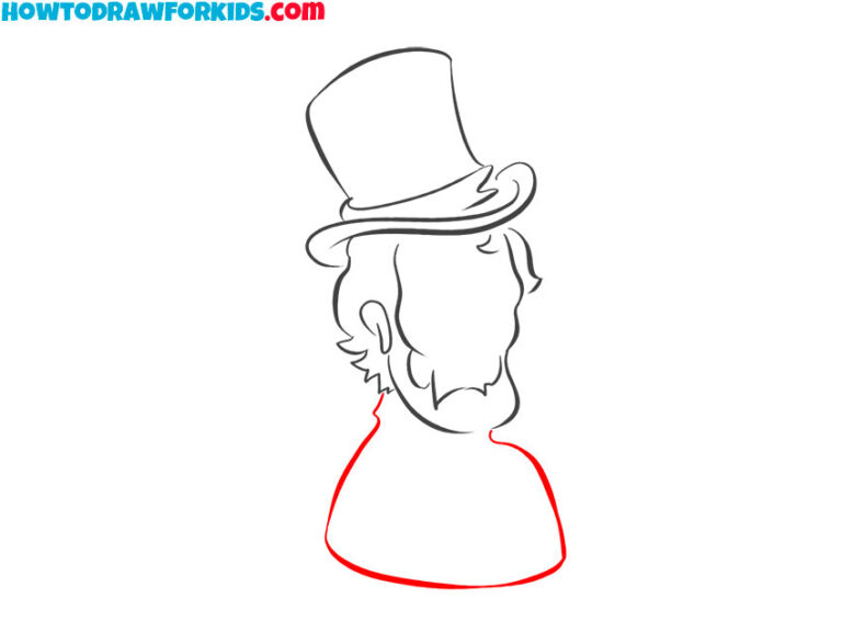 How to Draw Abraham Lincoln - Easy Drawing Tutorial For Kids