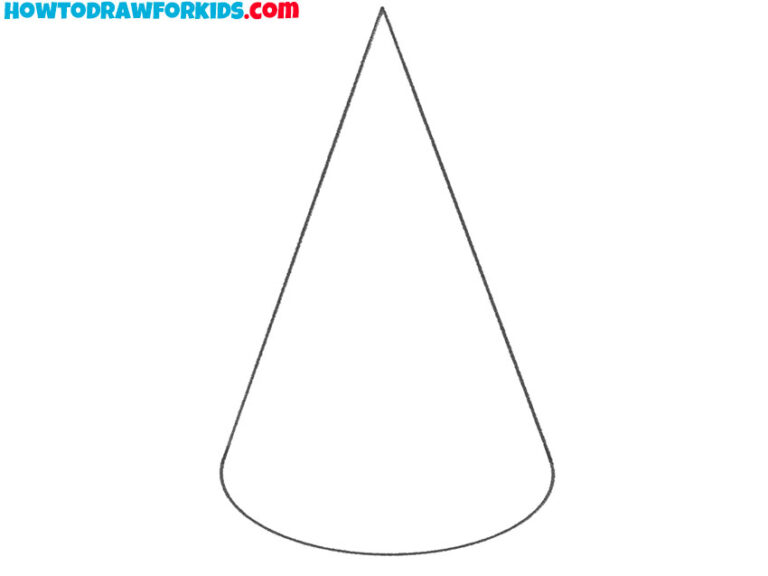 How to Draw a Cone - Easy Drawing Tutorial For Kids