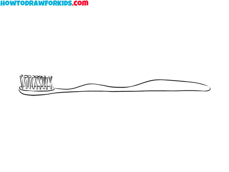 How to Draw a Toothbrush - Easy Drawing Tutorial For Kids