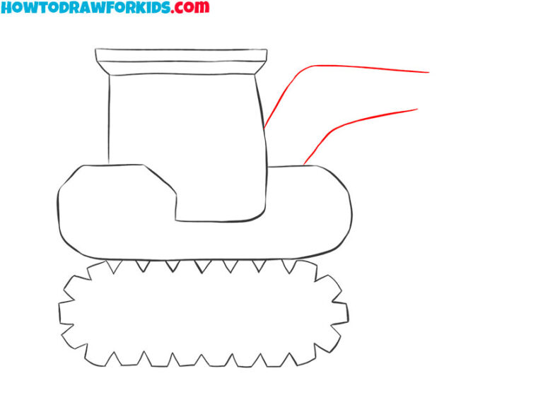 How to Draw an Excavator - Easy Drawing Tutorial For Kids