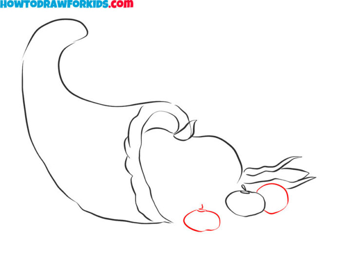 How to Draw a Cornucopia - Easy Drawing Tutorial For Kids