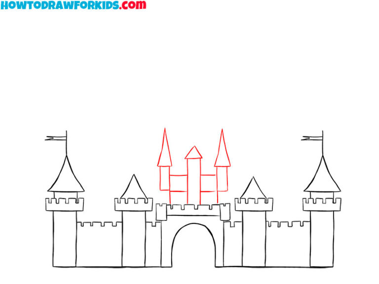 How to Draw the Disney Castle - Easy Drawing Tutorial For Kids