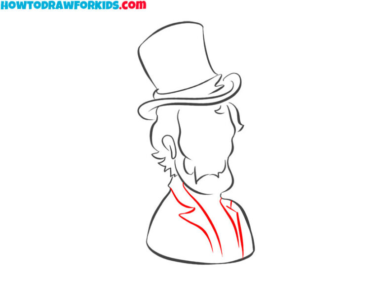 How to Draw Abraham Lincoln - Easy Drawing Tutorial For Kids