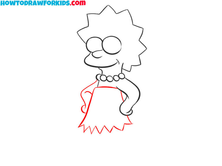 How to Draw Lisa Simpson - Easy Drawing Tutorial For Kids