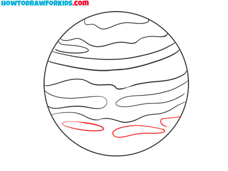 How to Draw Jupiter - Easy Drawing Tutorial For Kids