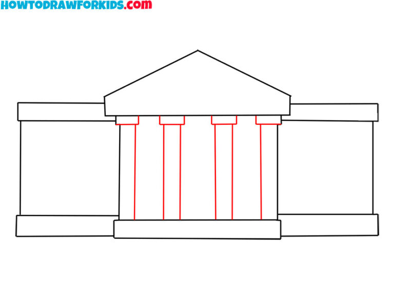How to Draw the White House - Easy Drawing Tutorial For Kids
