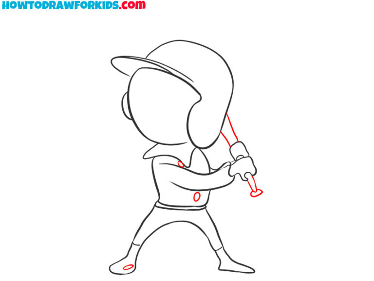 How to Draw a Baseball Player - Easy Drawing Tutorial For Kids