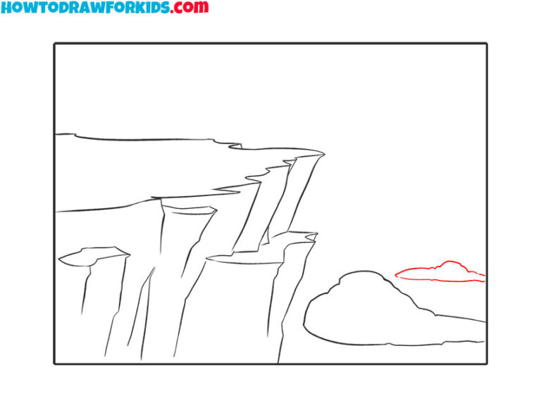 How to Draw a Cliff - Easy Drawing Tutorial For Kids
