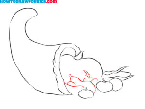 How to Draw a Cornucopia - Easy Drawing Tutorial For Kids