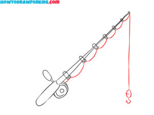 How to Draw a Fishing Pole - Easy Drawing Tutorial For Kids