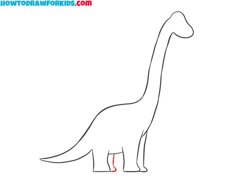 How to Draw a Brachiosaurus - Easy Drawing Tutorial For Kids