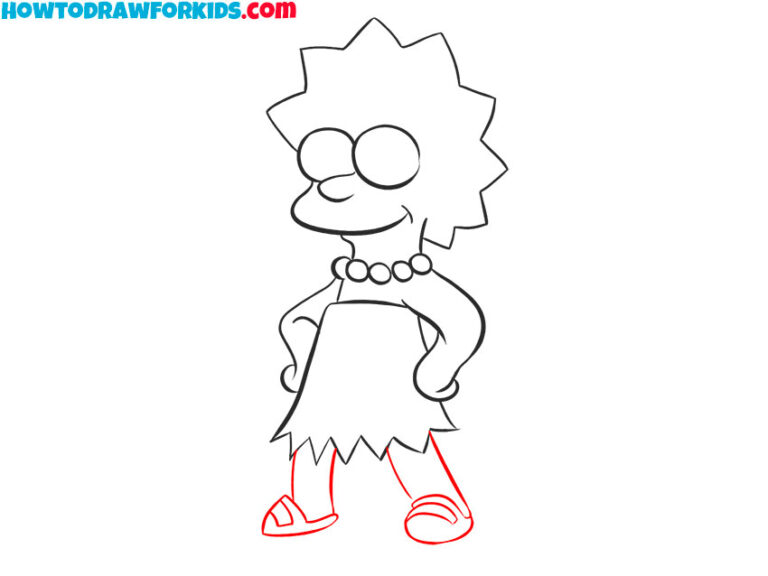 How to Draw Lisa Simpson - Easy Drawing Tutorial For Kids