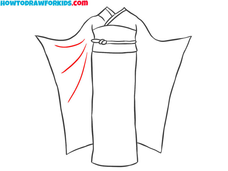 How to Draw a Kimono - Easy Drawing Tutorial For Kids