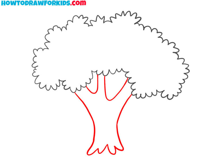 How to Draw an Oak Tree - Easy Drawing Tutorial For Kids