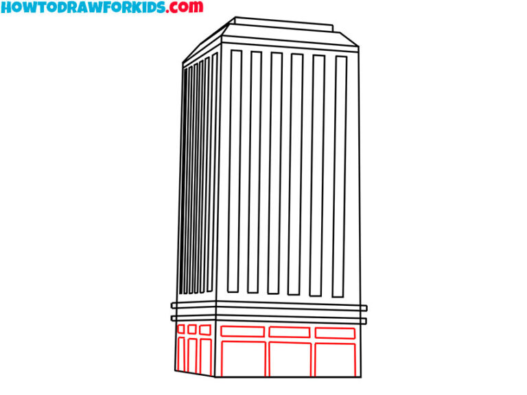 How to Draw a Skyscraper - Easy Drawing Tutorial For Kids