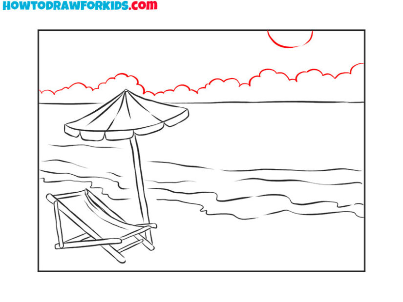 How to Draw a Beach Scene - Easy Drawing Tutorial For Kids