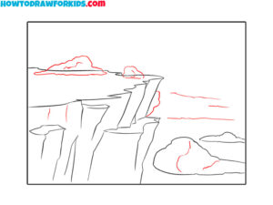 How to Draw a Cliff - Easy Drawing Tutorial For Kids