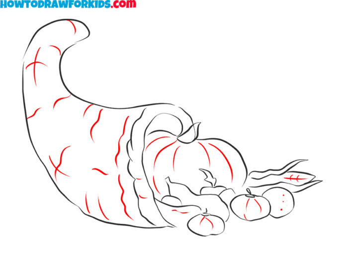 How to Draw a Cornucopia - Easy Drawing Tutorial For Kids