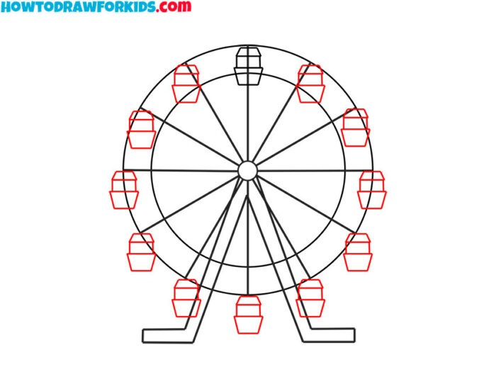 How to Draw a Ferris Wheel - Easy Drawing Tutorial For Kids