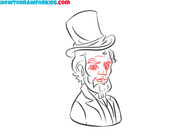 How to Draw Abraham Lincoln - Easy Drawing Tutorial For Kids