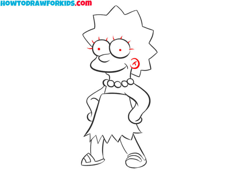 How to Draw Lisa Simpson - Easy Drawing Tutorial For Kids