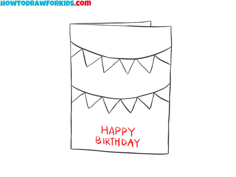 How to Draw a Birthday Card - Easy Drawing Tutorial For Kids