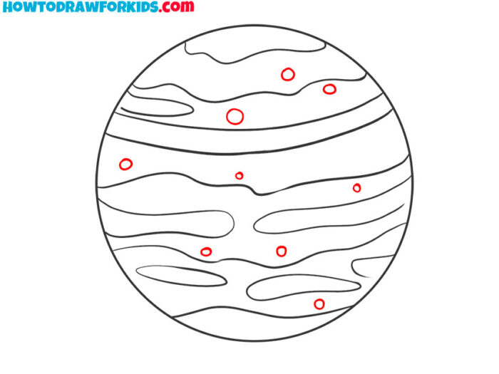 How to Draw Jupiter - Easy Drawing Tutorial For Kids