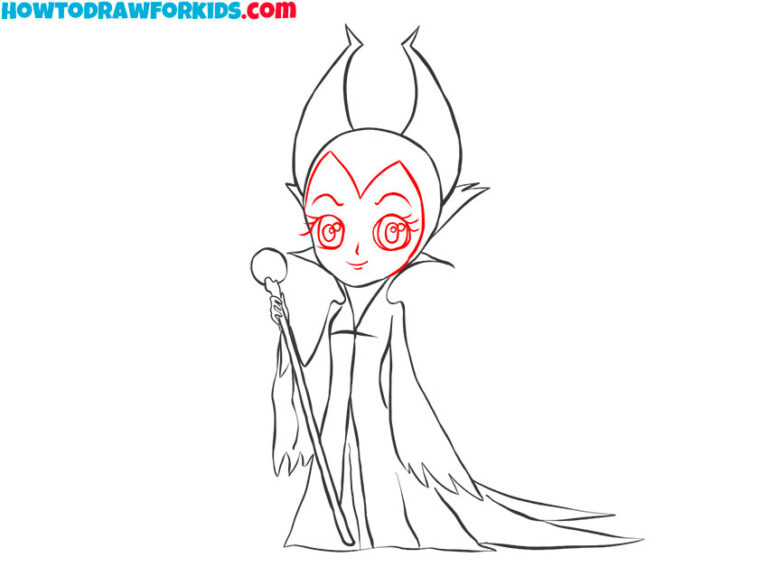 How to Draw Maleficent - Easy Drawing Tutorial For Kids