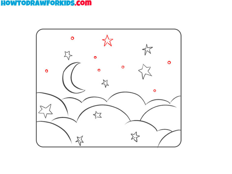 How to Draw the Night Sky - Easy Drawing Tutorial For Kids