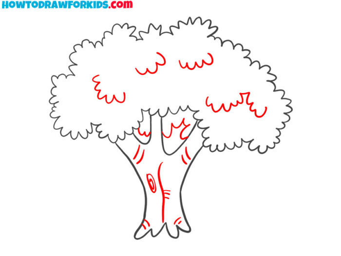 How to Draw an Oak Tree - Easy Drawing Tutorial For Kids