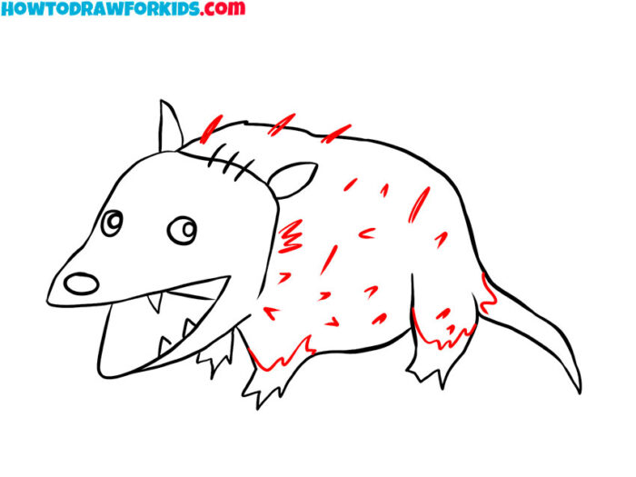 How to Draw an Opossum - Easy Drawing Tutorial For Kids