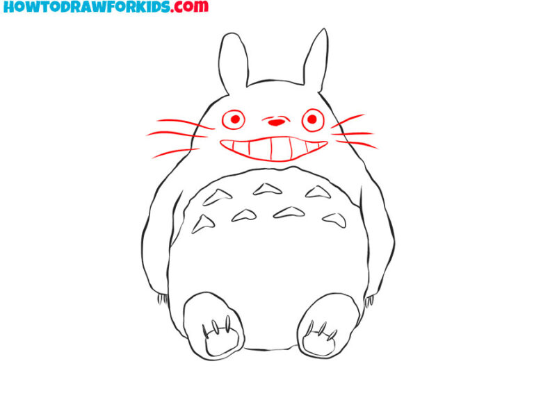 How to Draw Totoro - Easy Drawing Tutorial For Kids