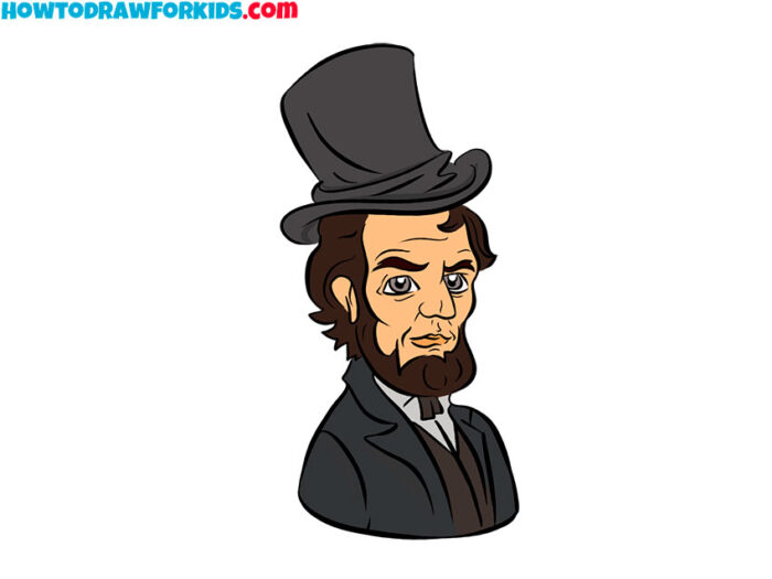 How to Draw Abraham Lincoln - Easy Drawing Tutorial For Kids