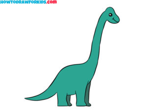 How to Draw a Brachiosaurus - Easy Drawing Tutorial For Kids