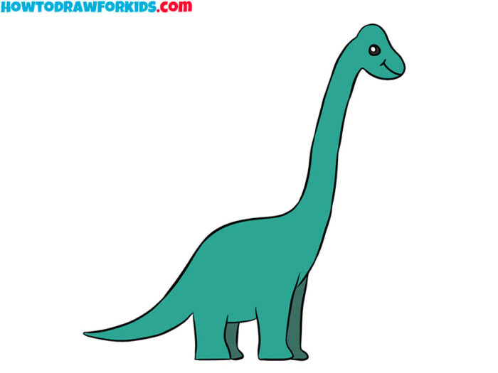 How to Draw a Brachiosaurus - Easy Drawing Tutorial For Kids