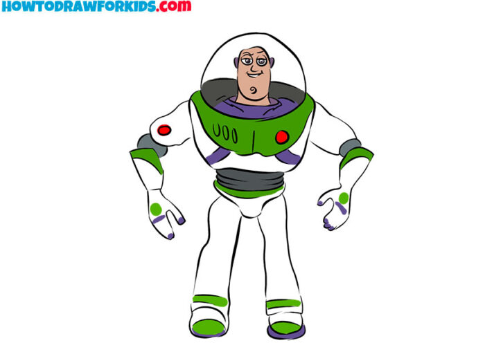 How to Draw Buzz Lightyear - Easy Drawing Tutorial For Kids