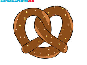 How to Draw a Pretzel - Easy Drawing Tutorial For Kids