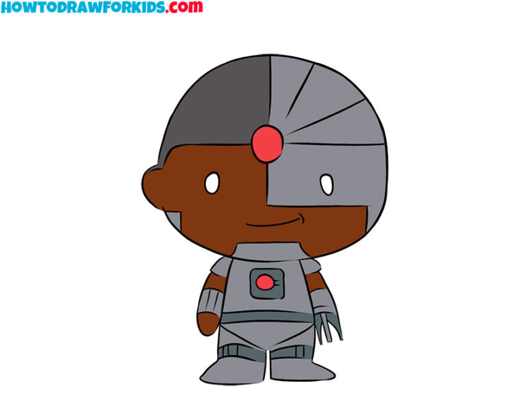 How to Draw Cyborg - Easy Drawing Tutorial For Kids
