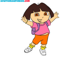 How to Draw Dora - Easy Drawing Tutorial For Kids