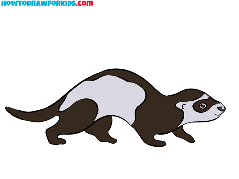 How to Draw a Ferret - Easy Drawing Tutorial For Kids