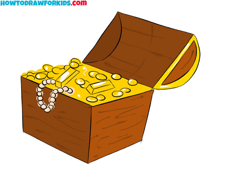 How to Draw a Treasure Chest - Easy Drawing Tutorial For Kids