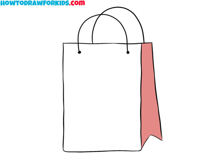 How to Draw a Shopping Bag - Easy Drawing Tutorial For Kids