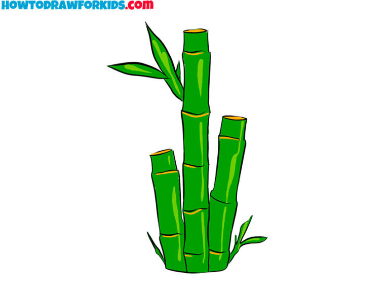 How to Draw Bamboo - Easy Drawing Tutorial For Kids