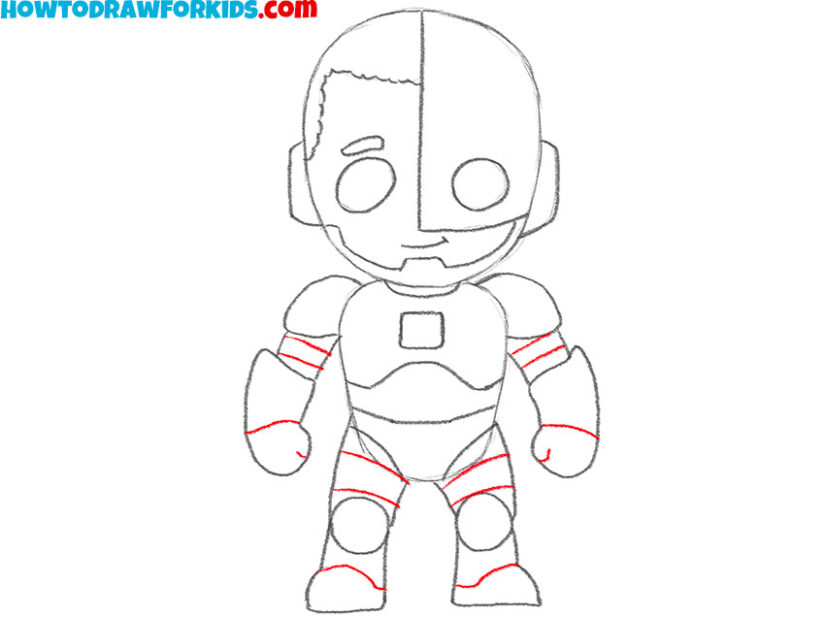 How to Draw Cyborg - Easy Drawing Tutorial For Kids