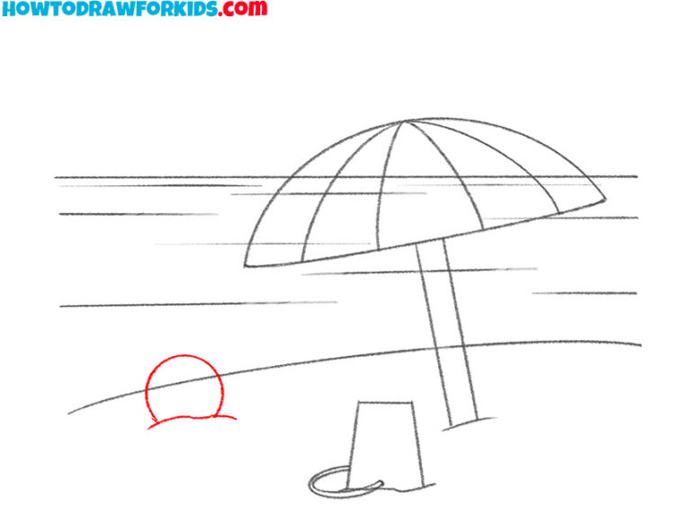 How to Draw a Beach - Easy Drawing Tutorial For Kids