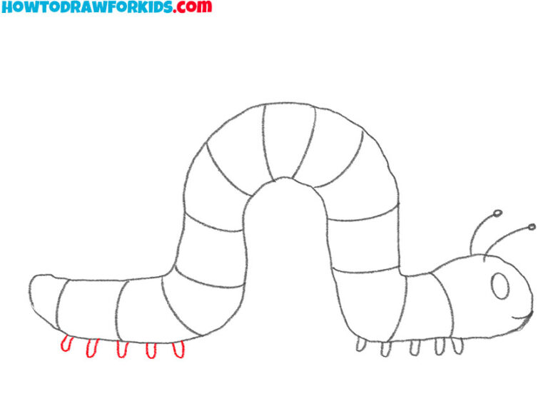 How to Draw a Caterpillar - Easy Drawing Tutorial For Kids