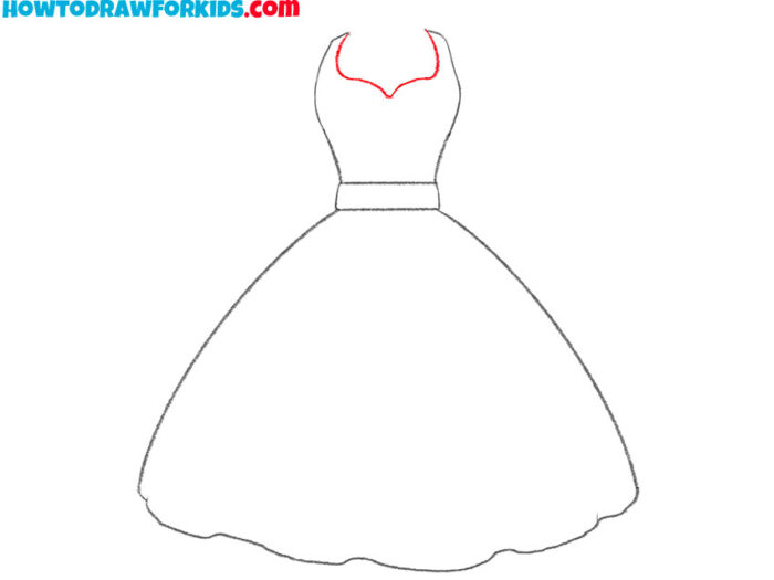 How to Draw a Dress - Easy Drawing Tutorial For Kids