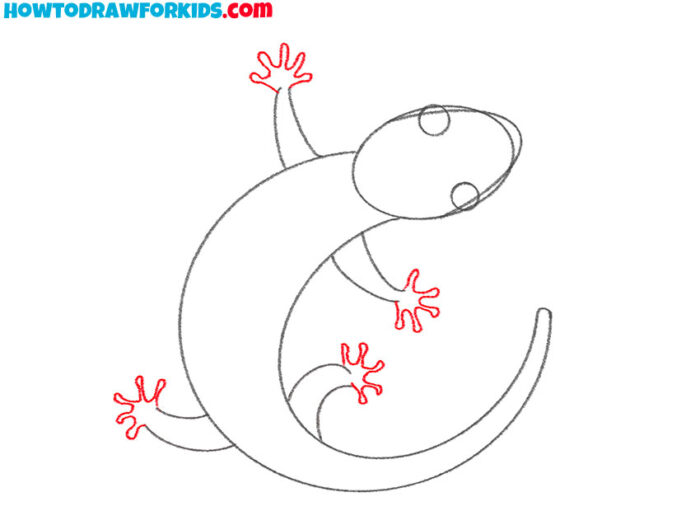 How to Draw a Lizard - Easy Drawing Tutorial For Kids
