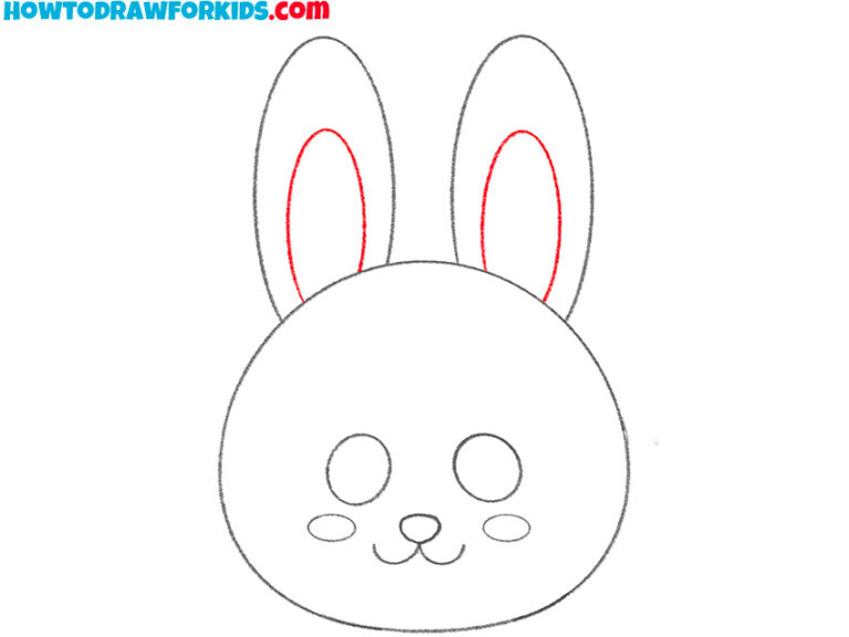 How to Draw a Rabbit Face - Easy Drawing Tutorial For Kids